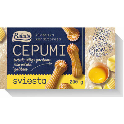 Cepumi sviesta 200g, Baltais e-latts.lv Tavs mājas LIELVEIKALS - Ātra ...